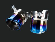 Ferrari F8 Tributo Coupe/Spider iPE Tips (Titanium Blue) + Heat Protec – Bespoke Teknic