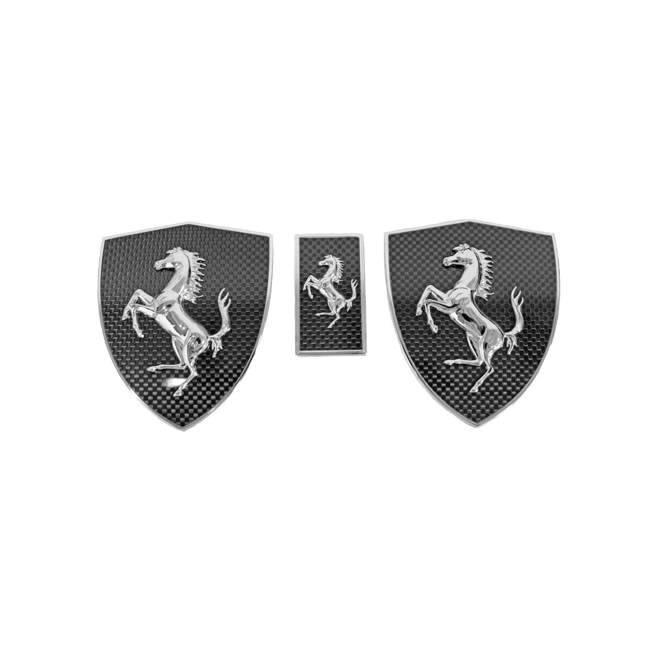 Fabspeed Carbon Fiber Ferrari Replica Carbon Fiber Scuderia Shields an ...